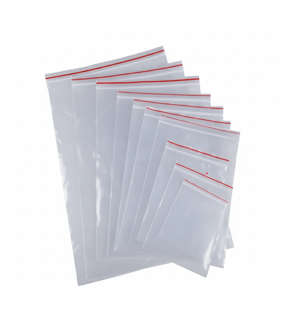 Zip Lock Tri Strip Writable Bag – Redseaplastic